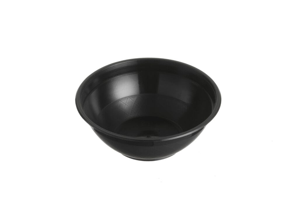 Genfac-Plastic Bowls (Laksa) Black 400 (8 per ctn) - Elite Packaging